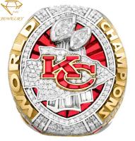 China Customize silver metal football championship ring sports championship rings for teams for sale