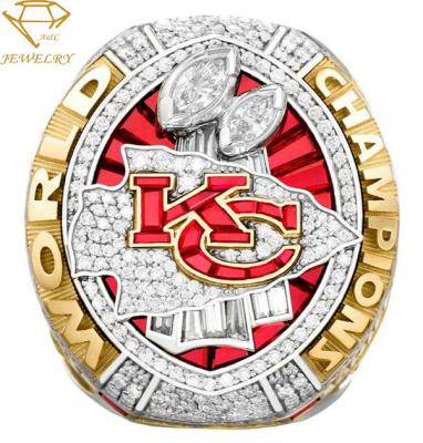 China Customize silver metal football championship ring sports championship rings for teams for sale