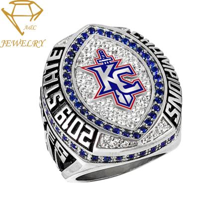 China 18k 24k gold plating Custom Championship Ring For Men Football Sport for sale