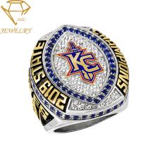 China 18k 24k gold plating Custom Championship Ring For Men Football Sport for sale
