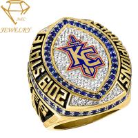 China 18k 24k gold plating Custom Championship Ring For Men Football Sport for sale