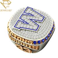 China Customize Metal Sports Champions Rings Basketball Championship Rings with More Diamonds for sale