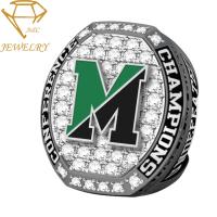China Custom Silver Award National Sports Championship Rings With Bling Stones for sale