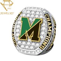 China Custom Silver Award National Sports Championship Rings With Bling Stones for sale