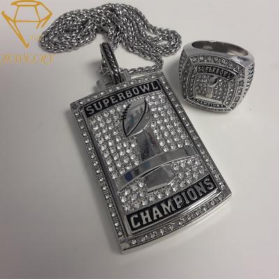 China Deep Engraved Football Championship Pendant Necklaces for sale