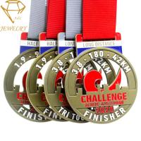 China Antique Metal Trophies Championship Medals With Ribbon for sale