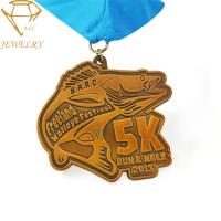 China Antique Metal Trophies Championship Medals With Ribbon for sale