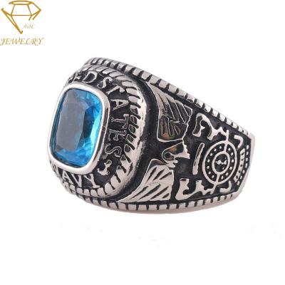 China Stainless Steel Army US Custom Military Rings for sale