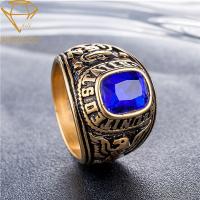 China 3D AAA Cubic Zircons 18K Air Force Military Ring for sale