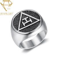 China 316L Stainless Steel Vintage Silver Signet Ring for sale