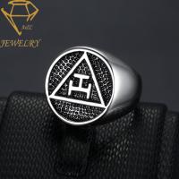 China Gold Blue Lodge Stainless Steel Past Master Ring for sale