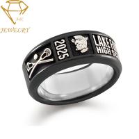 China AAA Zircon 18k Women'S College Graduation Rings for sale