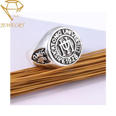 China Stainless Steel University  Mens Graduation Rings for sale