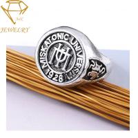 China Stainless Steel University  Mens Graduation Rings for sale