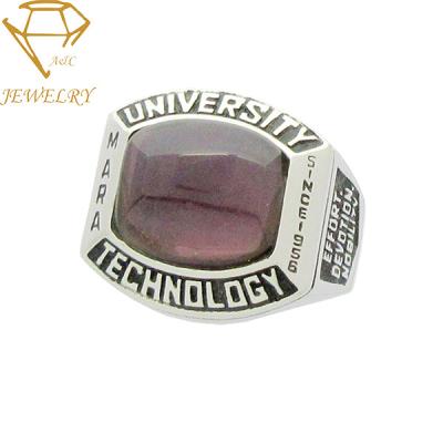 China Embossed University Customized Class Rings for sale