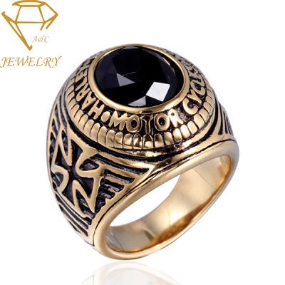 China Junior High School 18k College Graduation Class Rings for sale