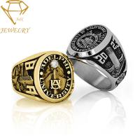 China Women'S High School 925 Silver Customized Class Rings for sale