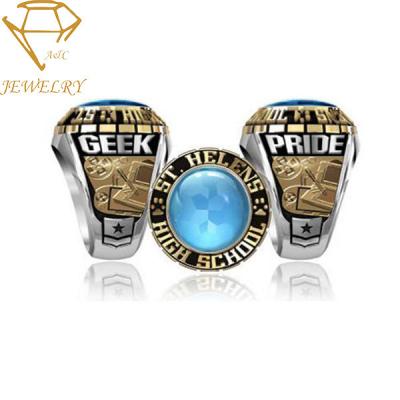 China Silver Custom Mens Class Ring for sale