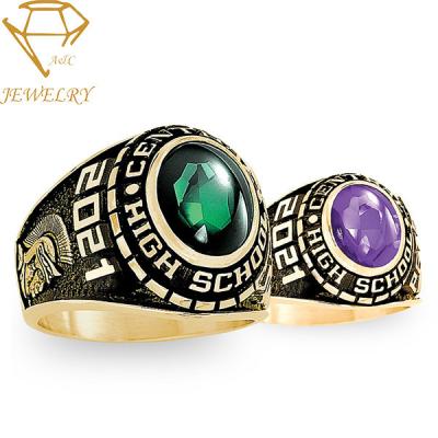 China Universtity  24k Senior Class Rings For Guys for sale