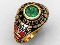 China AAA CZ Vintage Custom University Rings for sale
