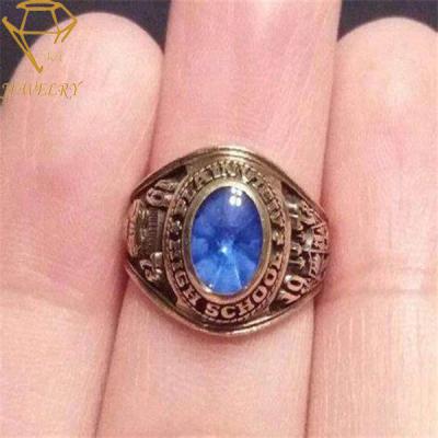 China High School Embossed College Mens Class Ring for sale