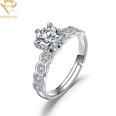 China Pave Diamonds Wedding Silver Ring With Name Engraved for sale