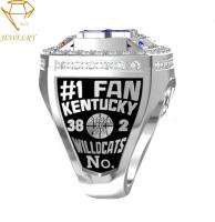 China Silver Football National Custom Championship Ring for sale