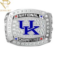 China Silver Football National Custom Championship Ring for sale