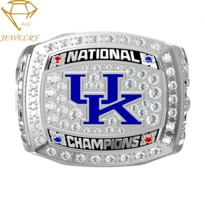 China Silver Football National Custom Championship Ring for sale