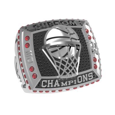 China Silver Basketball Diamond Sports Championship Rings for sale