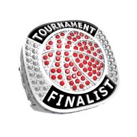 China Silver Basketball Diamond Sports Championship Rings for sale