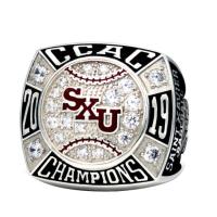 China Baseball Kids Silver Sports Championship Rings for sale