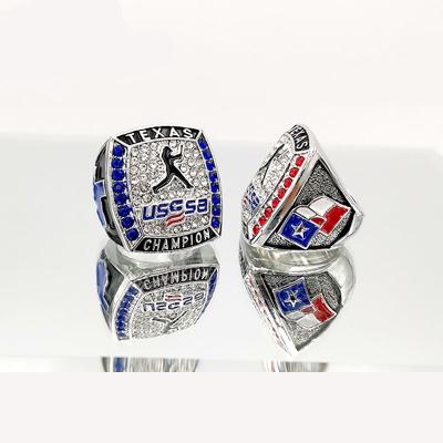 China Youth Baseball Silver/Gold Sports Championship Rings for sale