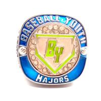 China Youth Baseball Silver/Gold Sports Championship Rings for sale