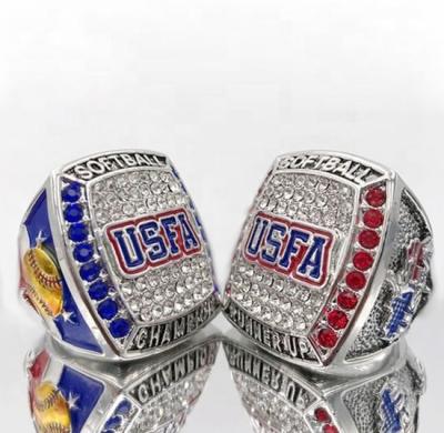 China Silver Usssa Youth Softball Championship Rings for sale