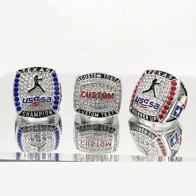 China Usssa Custom Youth Baseball Championship Rings for sale
