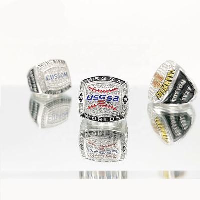 China 2021 Tournament Steel Youth Usssa Baseball Championship Rings for sale