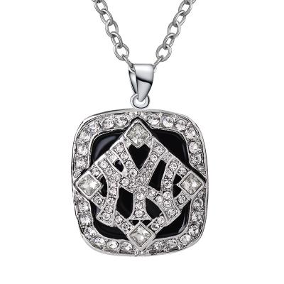 China Deep Engraved Championship Silver Pendant Necklace For NYY Baseball for sale