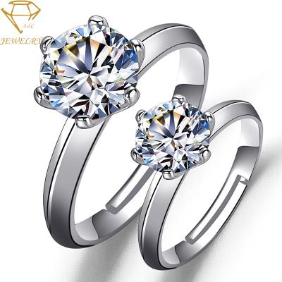China 3A Cubic Zirconia Adjustable Wedding Rings For Arthritic Fingers for sale