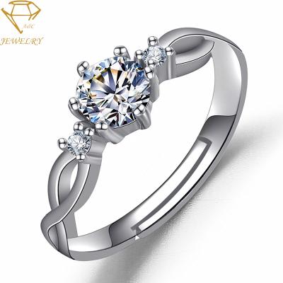 China Silver Plated Rings Personalized Jewelry Cubic Zirconia for sale