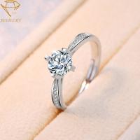 China 3A Cubic Zirconia Sterling Silver Custom Wedding Rings For Women for sale