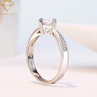 China 3A Cubic Zirconia Sterling Silver Custom Wedding Rings For Women for sale