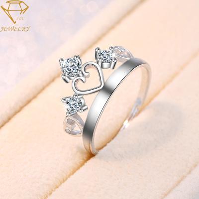 China AAA Cubic Zirconia Personalized Rings Crown Shape Queen for sale