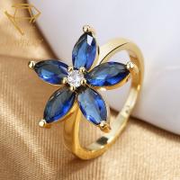 China Prong Setting Antique Sapphire Wedding Ring Antiallergic for sale