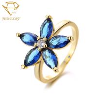 China Prong Setting Antique Sapphire Wedding Ring Antiallergic for sale