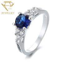 China Diamond Sapphire Engagement Rings Environmental Copper for sale
