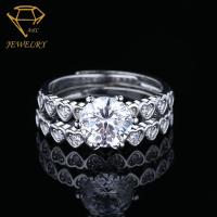 China Two In One 925 Sterling Silver Diamond Ring Prong Setting for sale