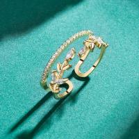 China 18k Gold Plating Silver Diamond Ring AAA Cubic Zirconia for sale
