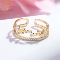 China 18k Gold Plating Silver Diamond Ring AAA Cubic Zirconia for sale