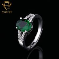 China Copper Adjustable Silver Diamond Ring Jewelry Vintage Style for sale